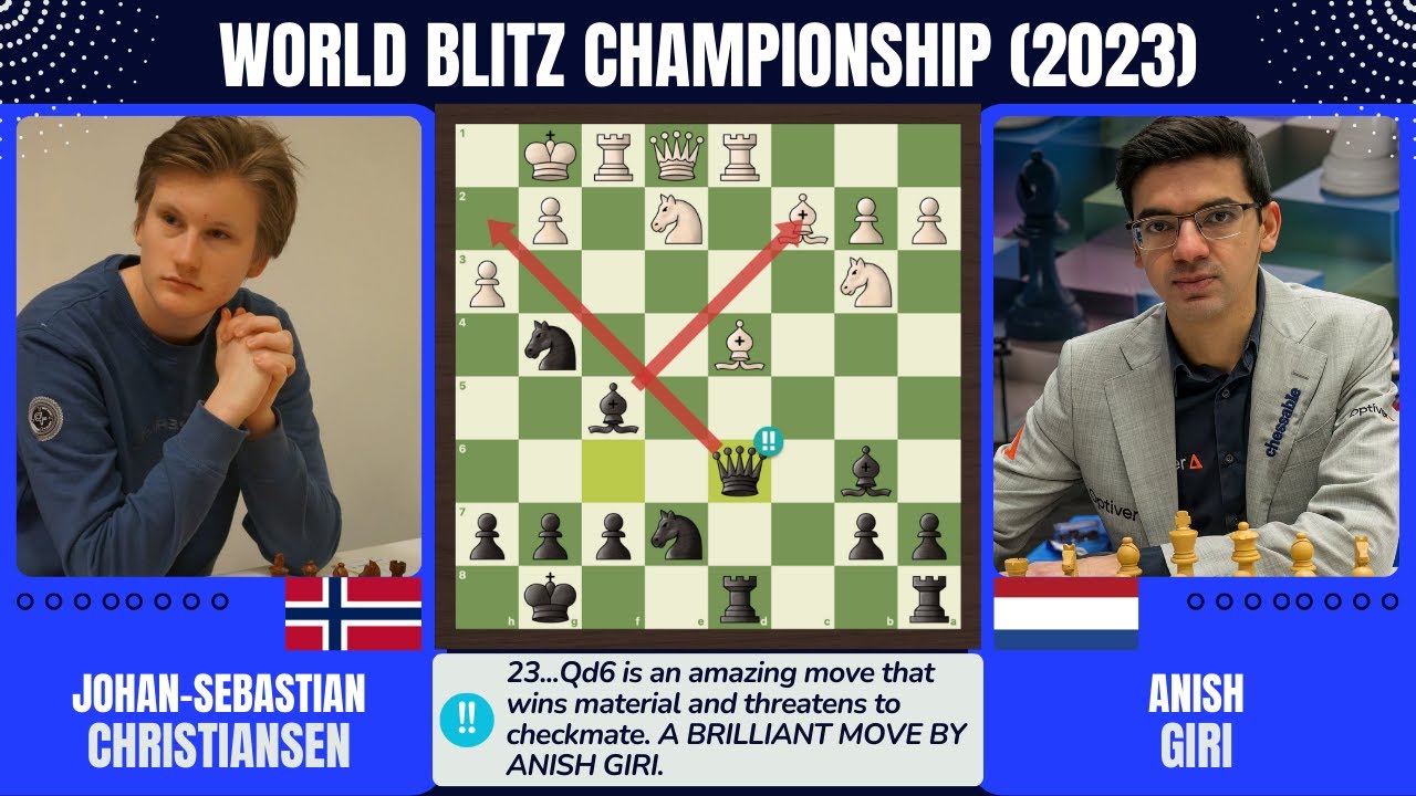 Chess Game | Johan-Sebastian Christiansen vs Anish Giri | World Blitz ...
