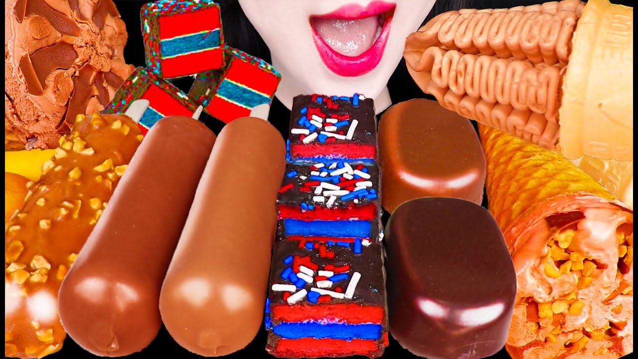 ASMR CHOCOLATE DESSERTS ICE CREAM 초콜릿 디저트 아이스크림 MUKBANG 먹방 - YouTube