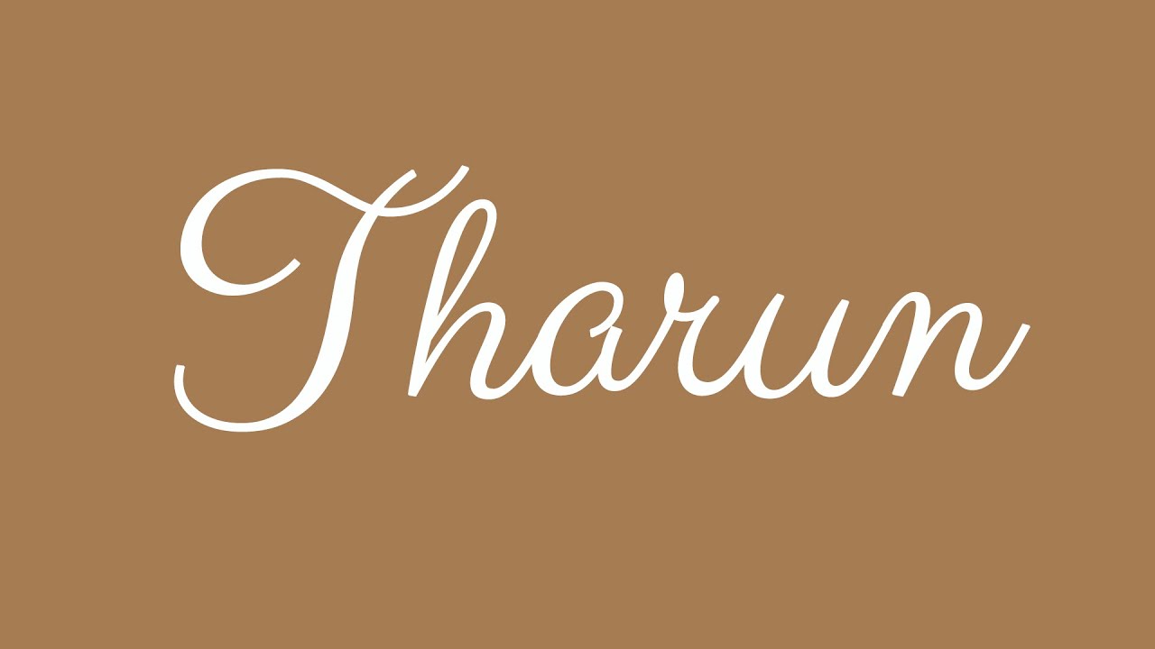 Learn how to Sign the Name Tharun Stylishly in Cursive Writing - YouTube