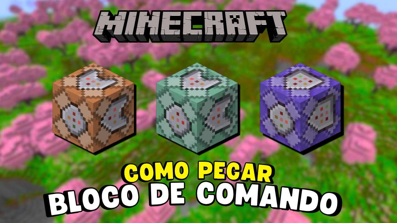 COMO PEGAR os BLOCOS de COMANDO no MINECRAFT BEDROCK 📦 ️ - YouTube