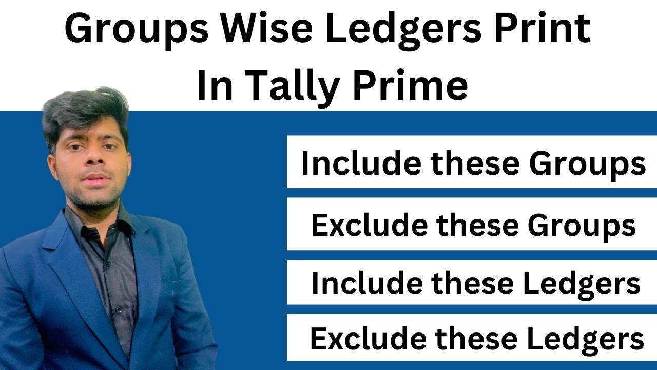 How to Print Group Wise Ledgers Print | Print All Ledger and One Ledger ...