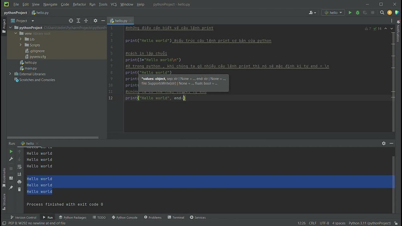 Câu lệnh print trong Python - YouTube
