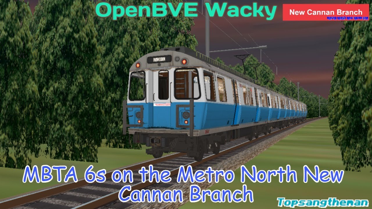 OpenBVE Wacky - MBTA 6s on the Metro North New Cannan Branch - YouTube