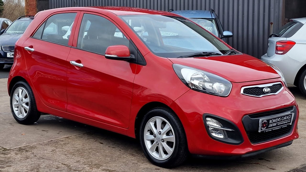 2012 (62) Kia Picanto '2' 1.25 5Dr in Blaze Red. 16k Miles. 11 Services ...