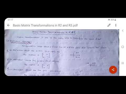 Basic Matrix Transformations in R2 and R3 - YouTube