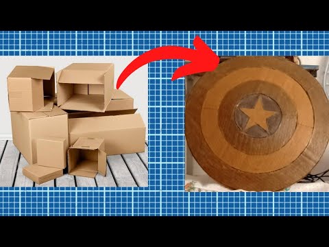 How to make a captain America shield with cardboard | Avengers ...