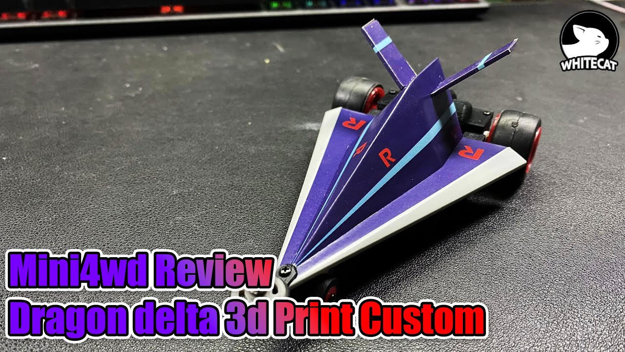 Mini4wd Review Dragon delta 3d Print Custom - YouTube