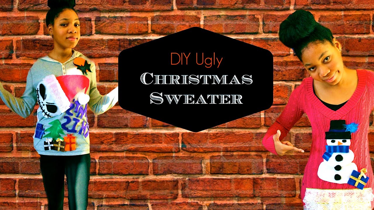 DIY Ugly Christmas Sweaters!!! Jack Skellington & Frosty the Snowman ...