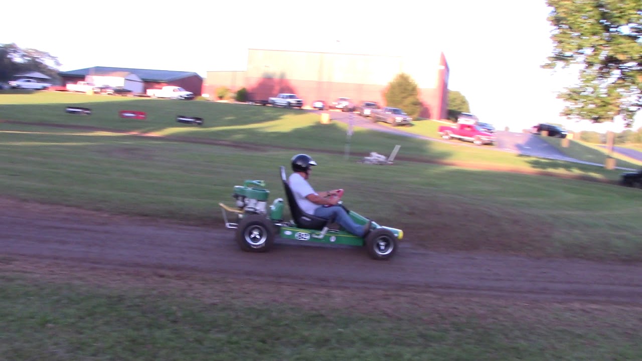 2017 Fireball Grand Prix A Main Modified Lawn Mower Oval Race - YouTube