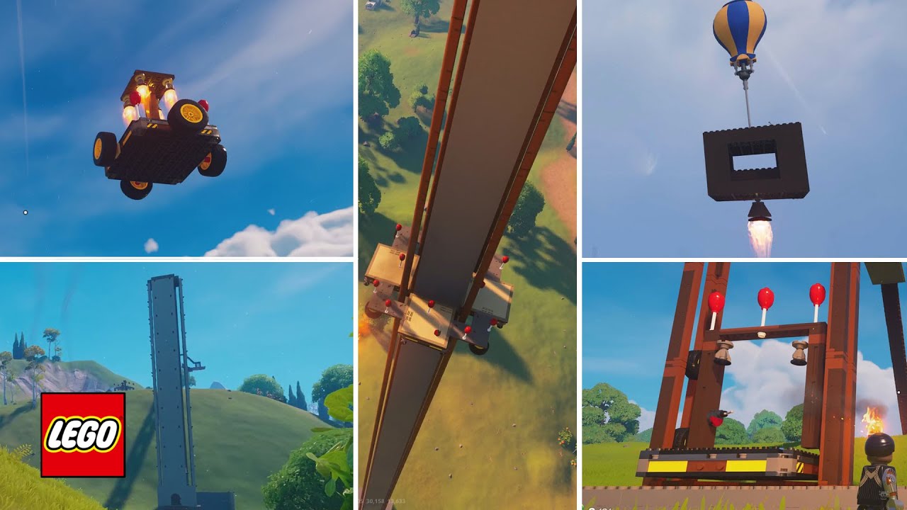 I Built 5 Different Elevators In Lego Fortnite - YouTube