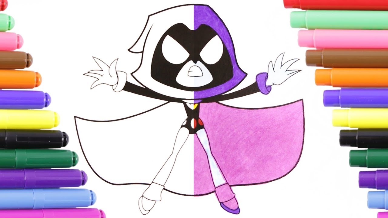 Teen Titans Go Raven Coloring Pages, Coloring Book for Kids - YouTube