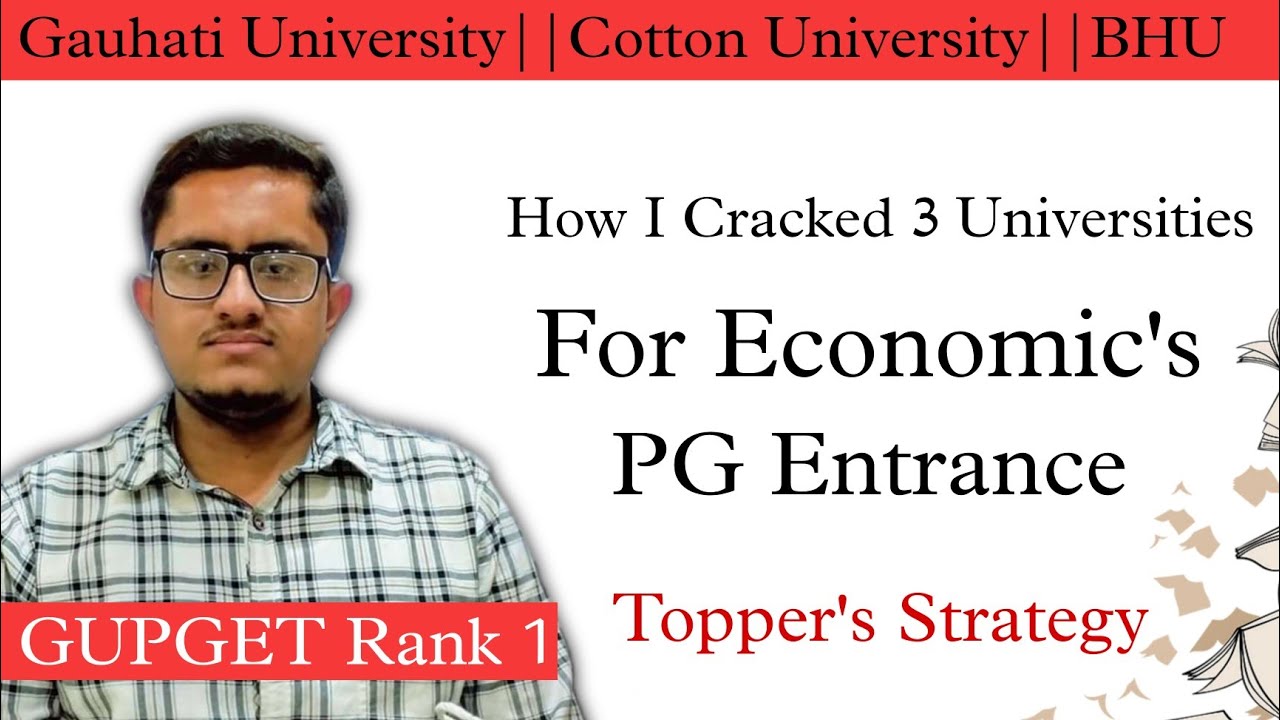 How to prepare for PG Economics Entrance Exam for GU/DU/CU? Topper's ...