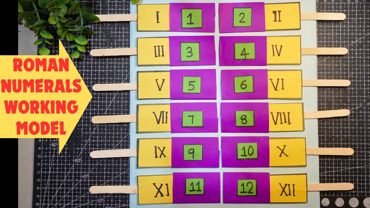Roman Numericals working model | Maths Project| Maths Working Model ...
