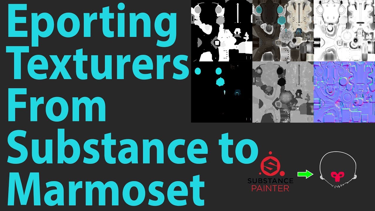 Exporting textures from substance to marmoset - YouTube