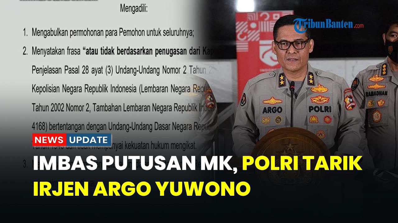 Mengenal Sosok Argo Yuwono, Jenderal Bintang 2 Polri yang Ditarik dari ...