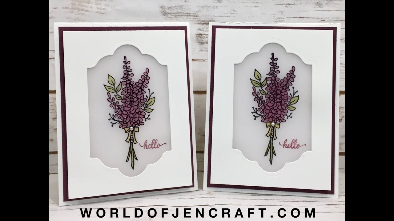 Stampin' Up! - Lots of Lavender Stained Glass Window Card Tutorial ...