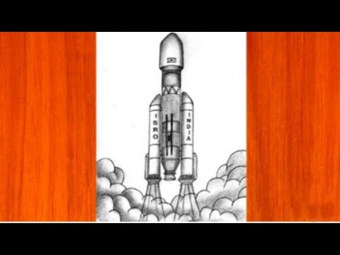 Chandrayaan 3 rocket drawing easy 🚀|| How to draw Chandrayaan 3 rocket ...