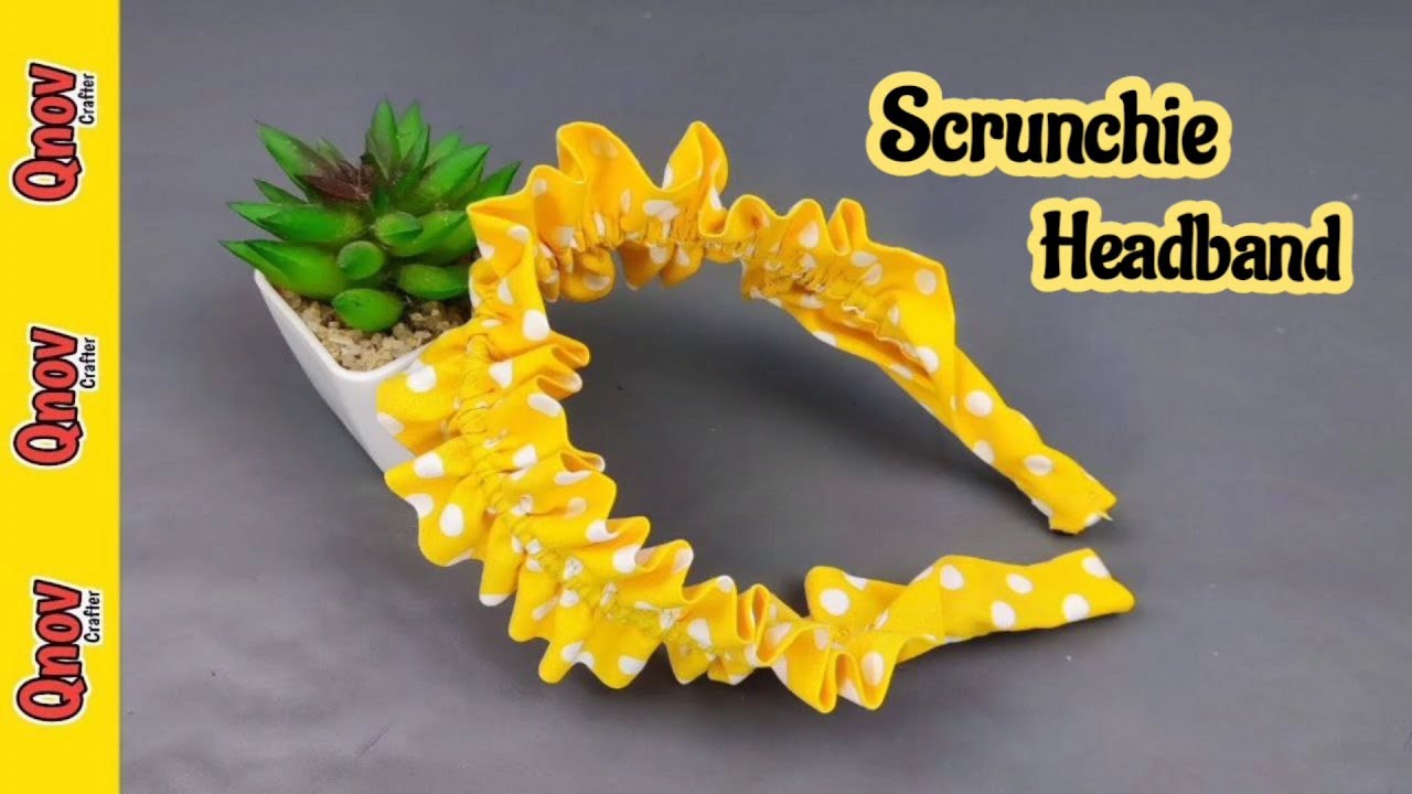 Tutorial Bando Kerut | DIY Scrunchie Headband - YouTube