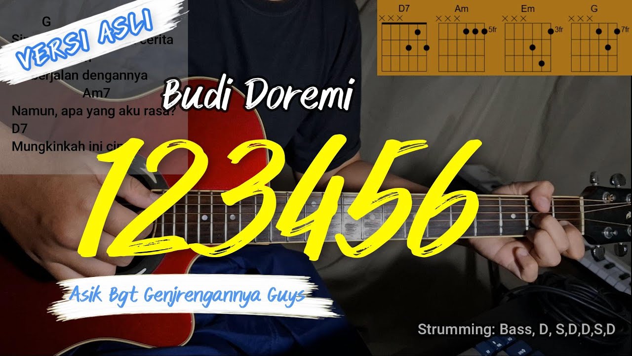 123456 - Budi Doremi tutorial kunci gitar versi ASLI - YouTube