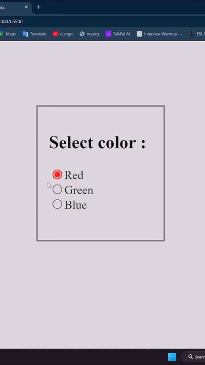 Radio Button Style In Html Csshtml Css Javascripts Webdeveloper Coding Python Shorts