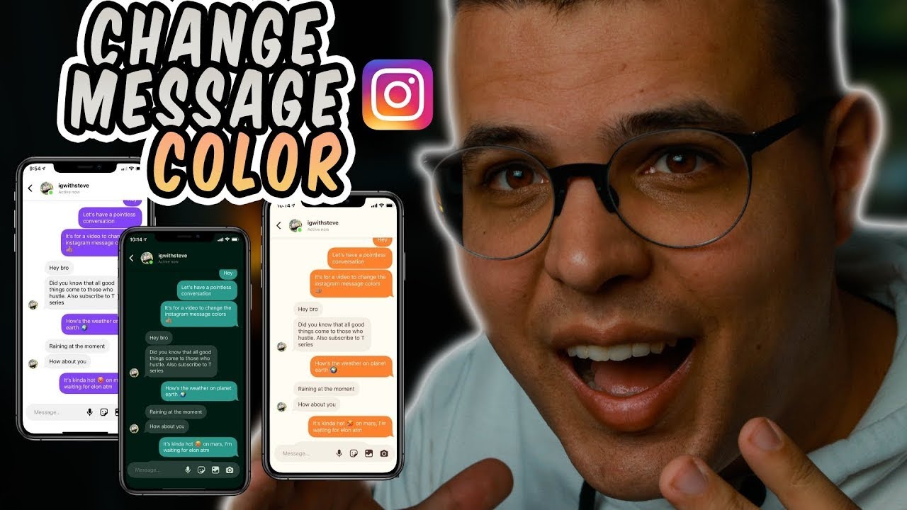 How To Change Instagram Message Color Instagram Message Color - YouTube
