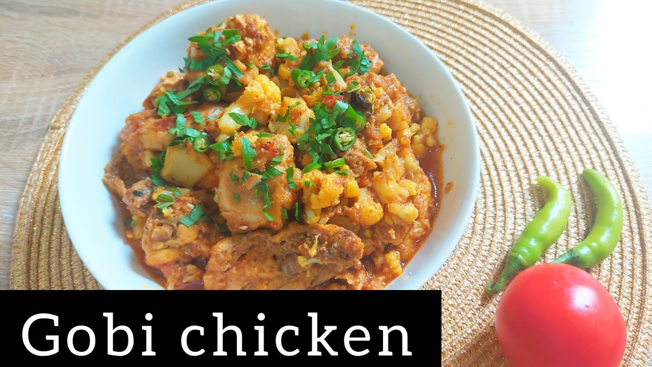 Gobhi Chicken Recipe||Achari Gobhi chicken||Fried Gobhi Chicken ...