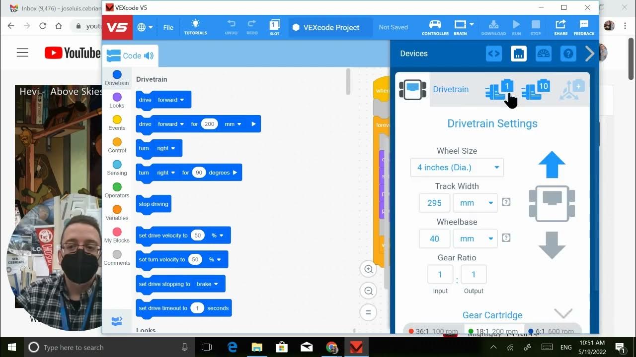How to start coding the Line Tracker in VEXcode V5 - YouTube