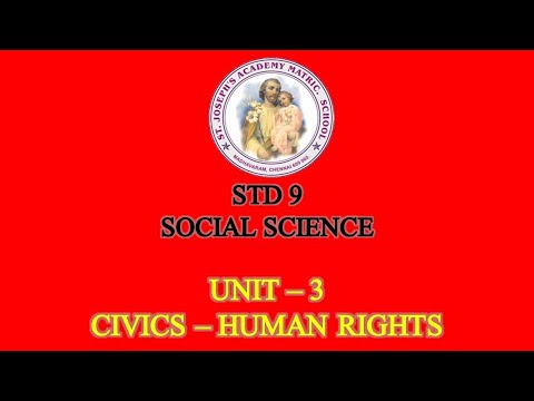 SOCIAL SCIENCE STD 9 CIVICS | HUMAN RIGHTS | UNIT - 3 - YouTube