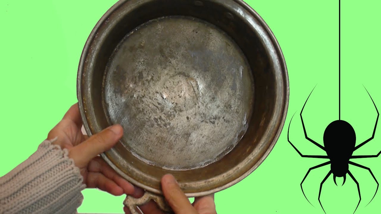 Restoring 1850 antique forged copper pan Hand made in Cyprus - YouTube