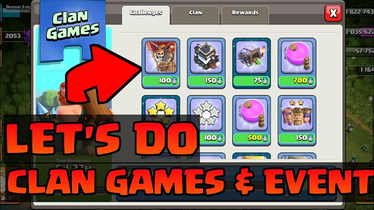 CLASH OF CLANS CLAN GAMES ARE HERE LETS GO !! - YouTube