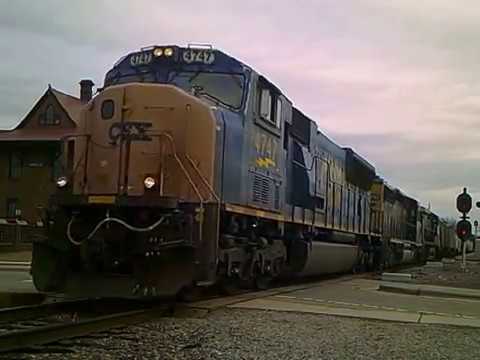 CSX Train Q463 With CSX Leader 4747 At Hamlet NC On The CSX Hamlet Subdivision. - YouTube