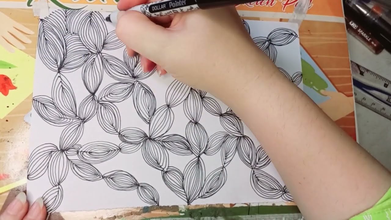 An easy drawing to calm your mind/ quick and easy stress relief idea # ...