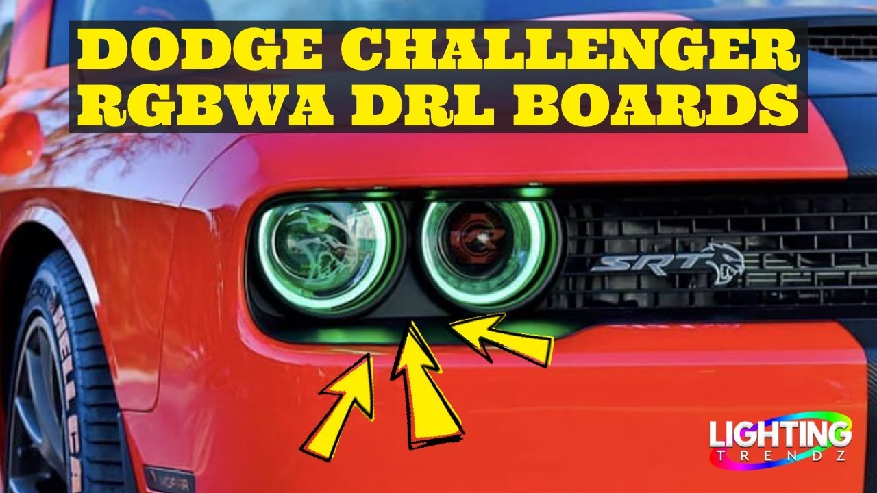 2015-2019 Dodge Challenger RGBWA DRL Boards | LightingTrendz - YouTube