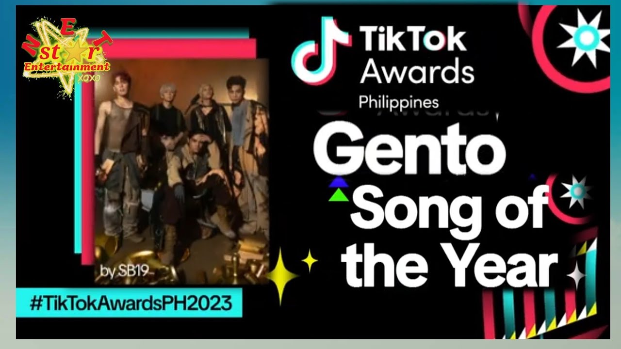 SB19 GENTO SONG of the YEAR 2023 TIKTOK AWARDS PHILIPPINES #sb19 # ...