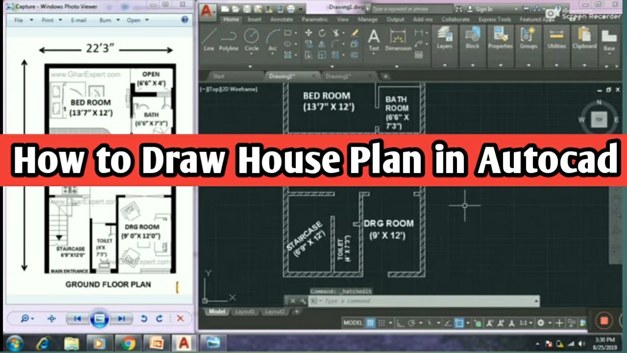 AutoCAD floor plan ¦¦ Easiest method to learn planning in AutoCAD(2020 ...