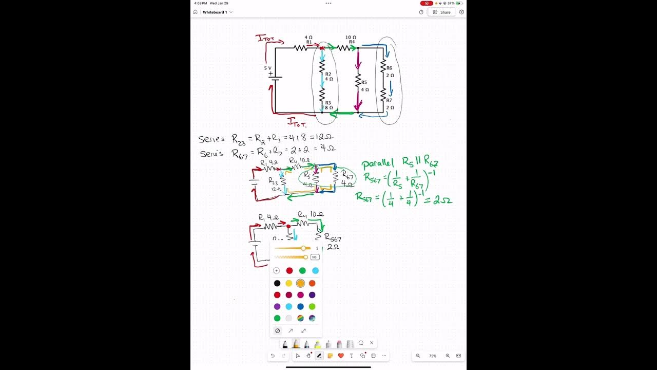 Calculating Equivalent Resistances Example: Activity 4.1 Solution - YouTube