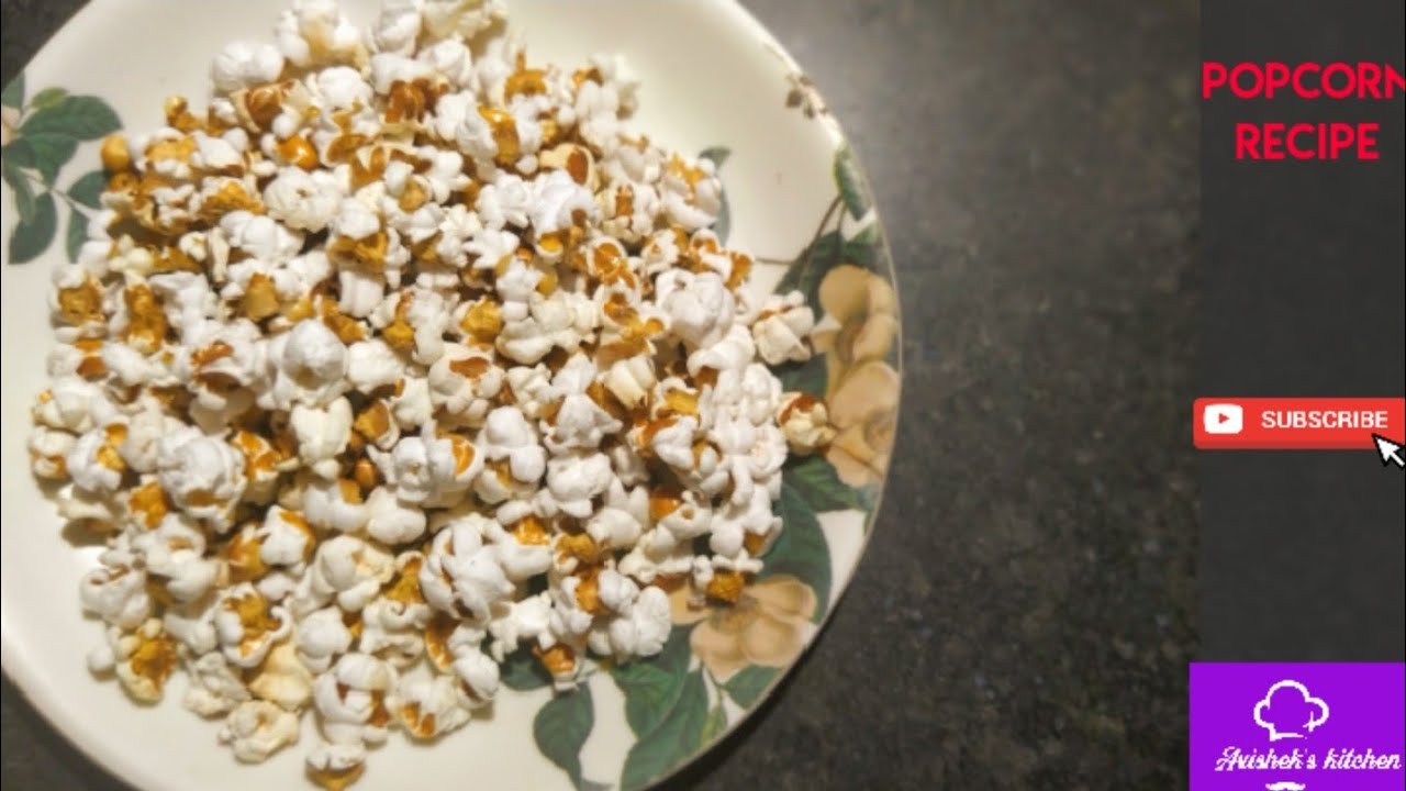 Popcorn Recipe at home easy step | homemade popcorn in 10 minutes - YouTube
