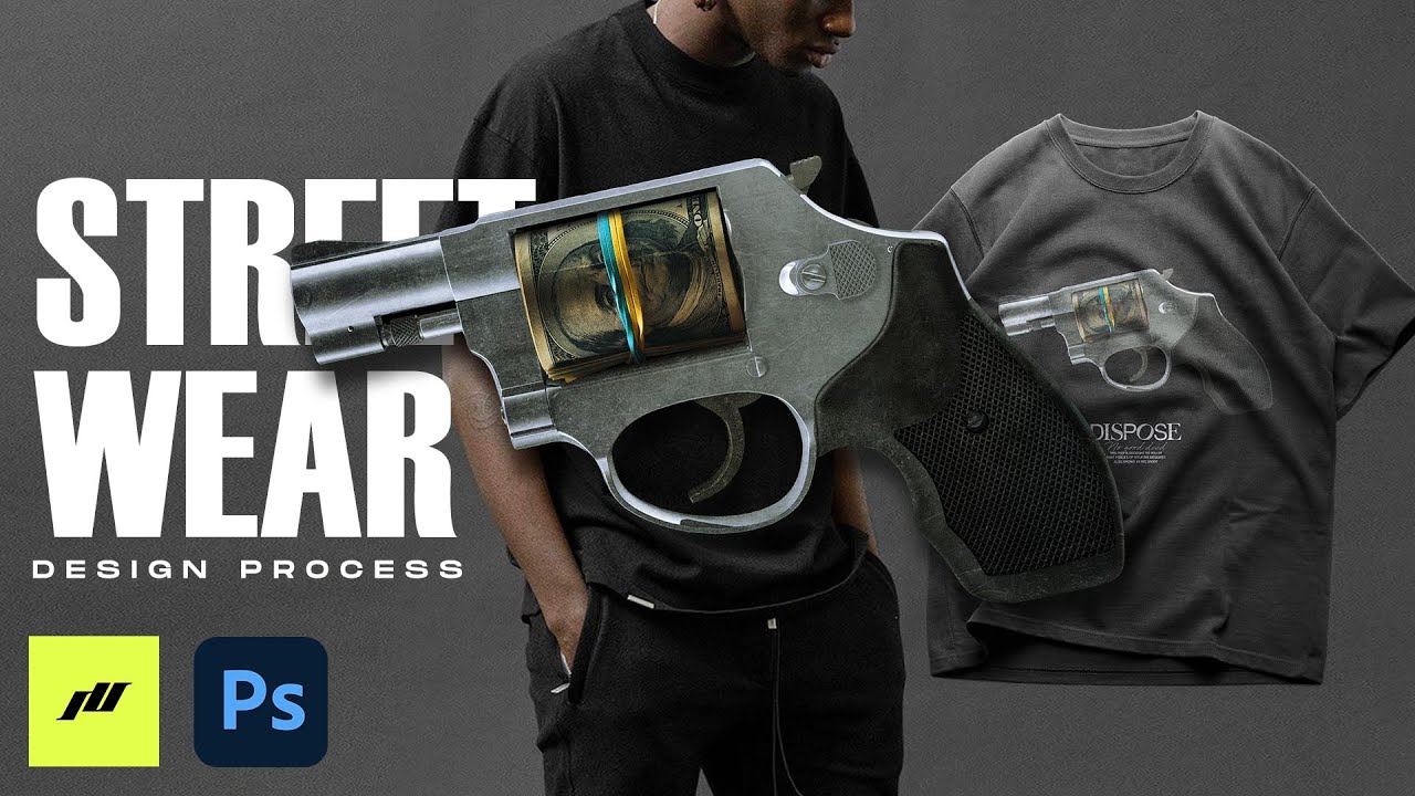 Designing a MONEY GUN Streetwear Brand In Photoshop | Design Process ...