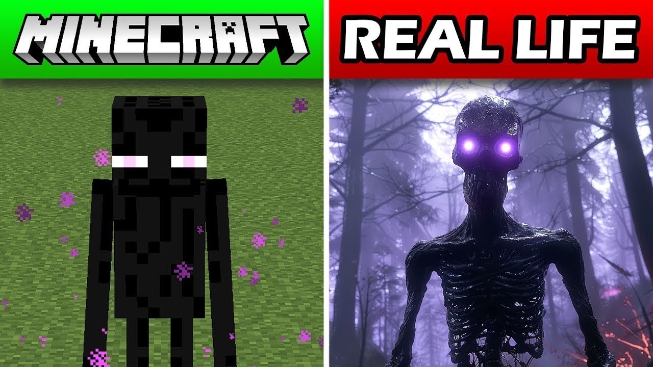 Realistic minecraft | Realistic water | ALL MINECRAFT MOBS VS REAL LIFE ...