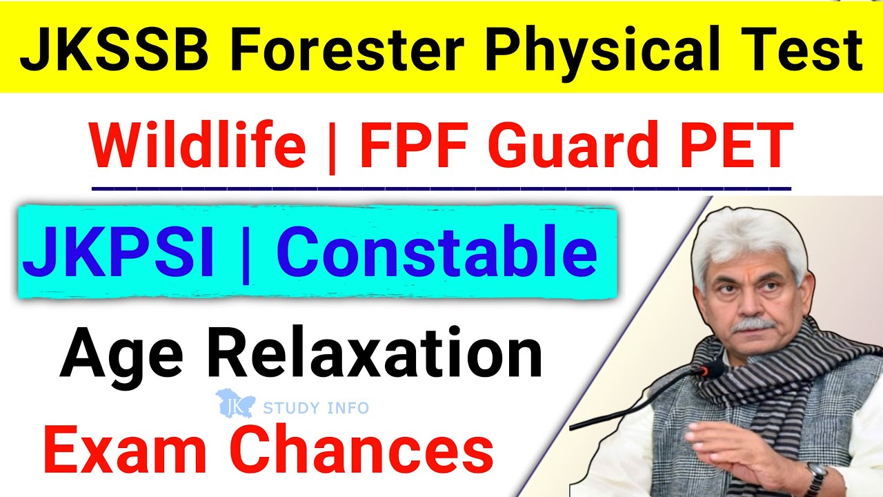 JKSSB Forester Physical Test 2024 | JKSSB Constable & SI Age Relaxation ...