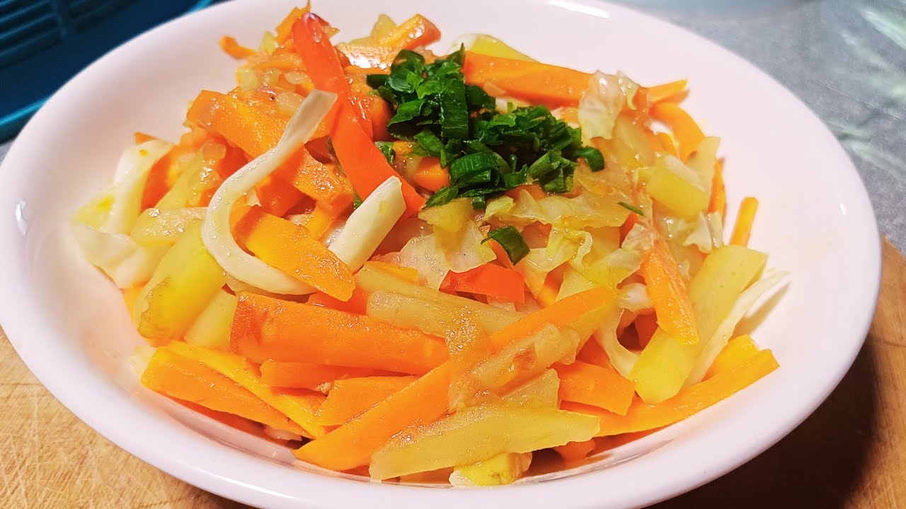 STIR FRY CARROTS, POTATOES AND CABBAGE RECIPE | FILIPINO FOOD RECIPE ...