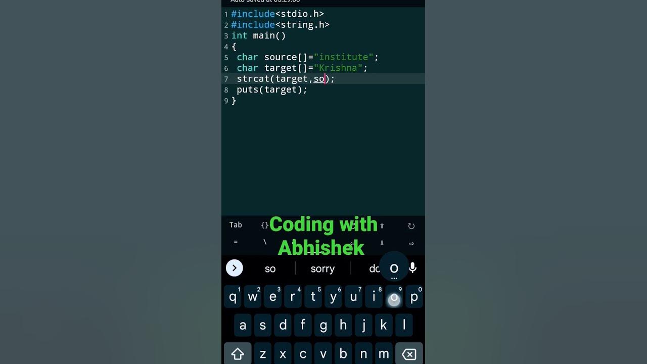 Wap To Print Two Strings Using Strcat Library Function Shortvideo Shortviral Youtube