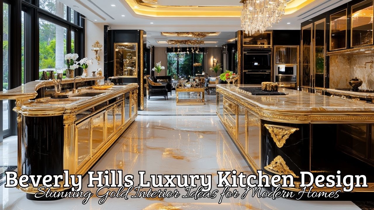 Beverly Hills Luxury Kitchen Design: Stunning Gold Interior Ideas for ...