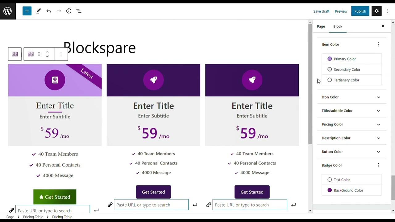 How to insert and design Pricing Table Block in WordPress Gutenberg Editor? - YouTube