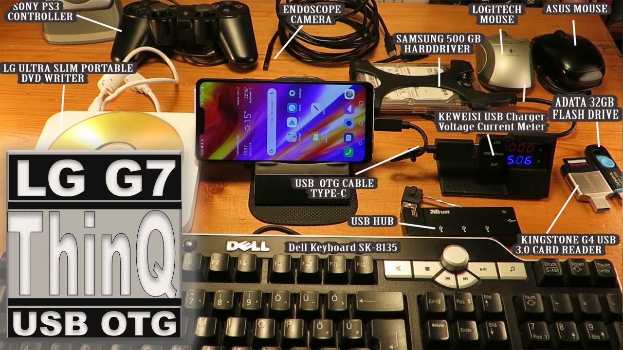 LG G7 ThinQ - USB OTG (USB On The Go, USB Host) - YouTube