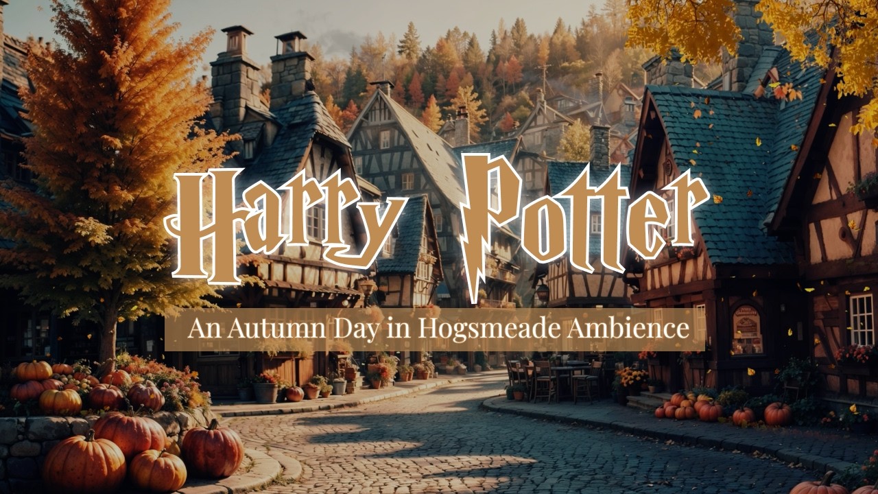 Cozy Autumn in Hogsmeade 🍂 Harry Potter Ambience | No Music, Relaxing ...
