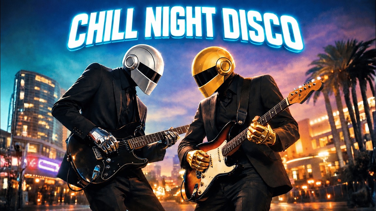 🎧 Daft Punk Inspired Chill Night Disco – Los Angeles Skyline Groove 🌃 ...
