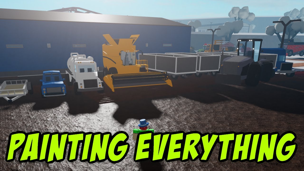 Painting The Farm and Equipment! Roblox Farming and Friends - YouTube