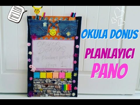 OKULA DÖNÜŞ #PlanlayıcıPano Kendin Yap 10 | BACK TO SCHOOL DIY 10