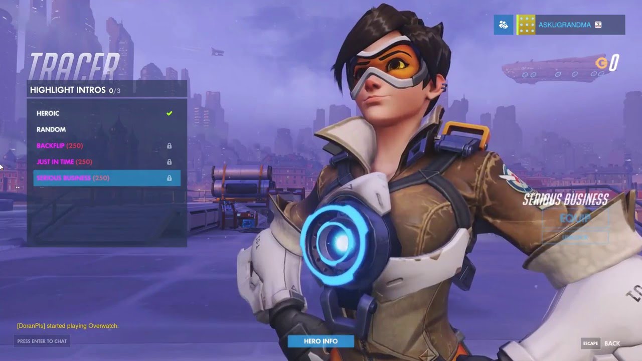 Overwatch: Tracer. ALL Unlockables Showcase. [Epic Settings. 1080p 60 ...